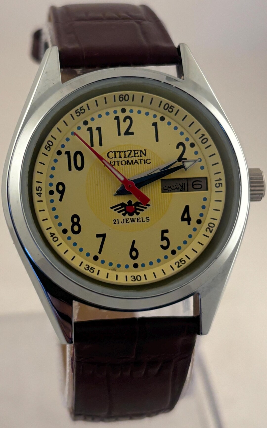 Vintage Citizen Automatic Yellow Dial Day Date Wrist Watch for Men Free ...