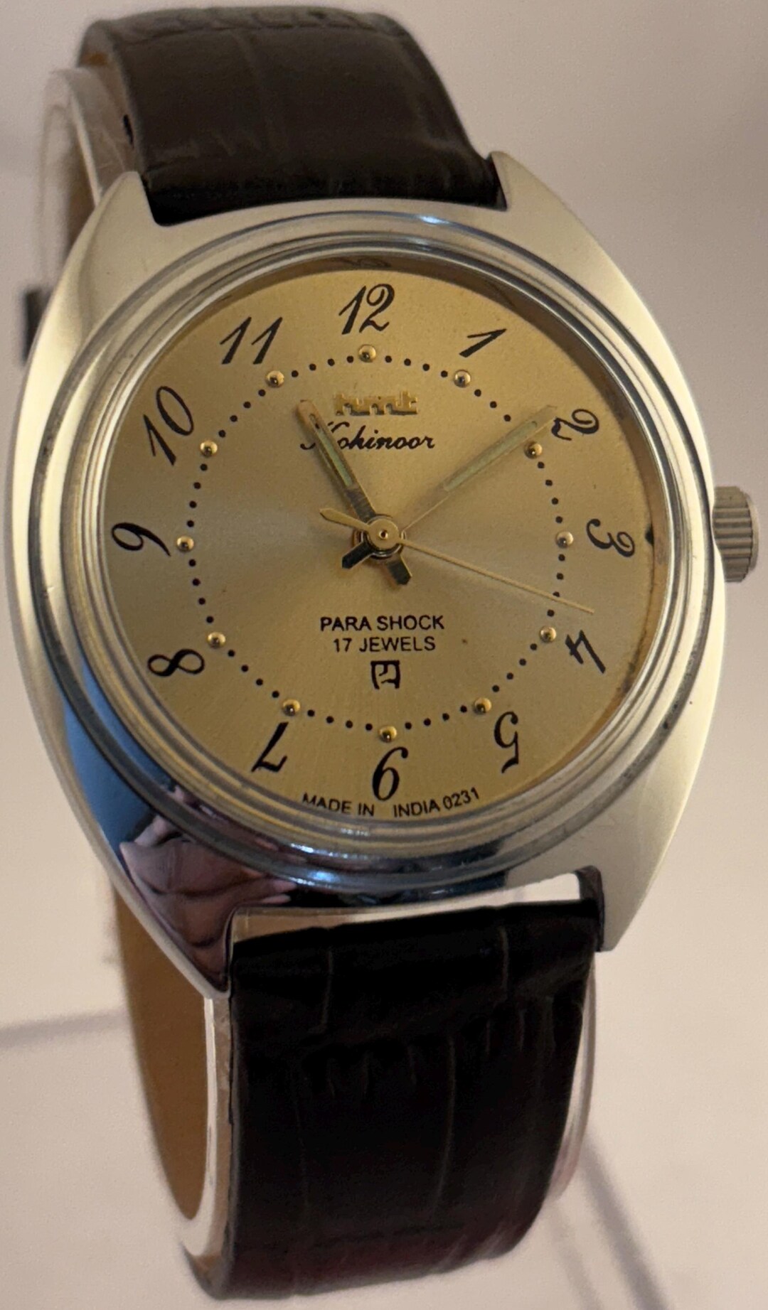 Vintage Hmt Kohinoor Hand Winding Yellow Dial Wrist Watch for Men Free ...