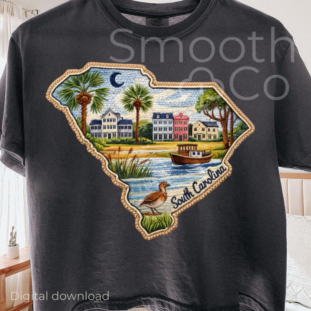 South Carolina PNG, Coastal State Outline Sublimation, Charleston Homes ...