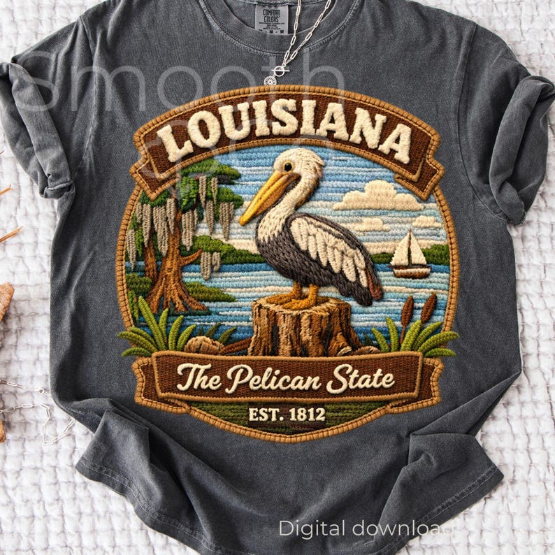 Louisiana PNG, Pelican Bayou Badge Sublimation, the Pelican State ...