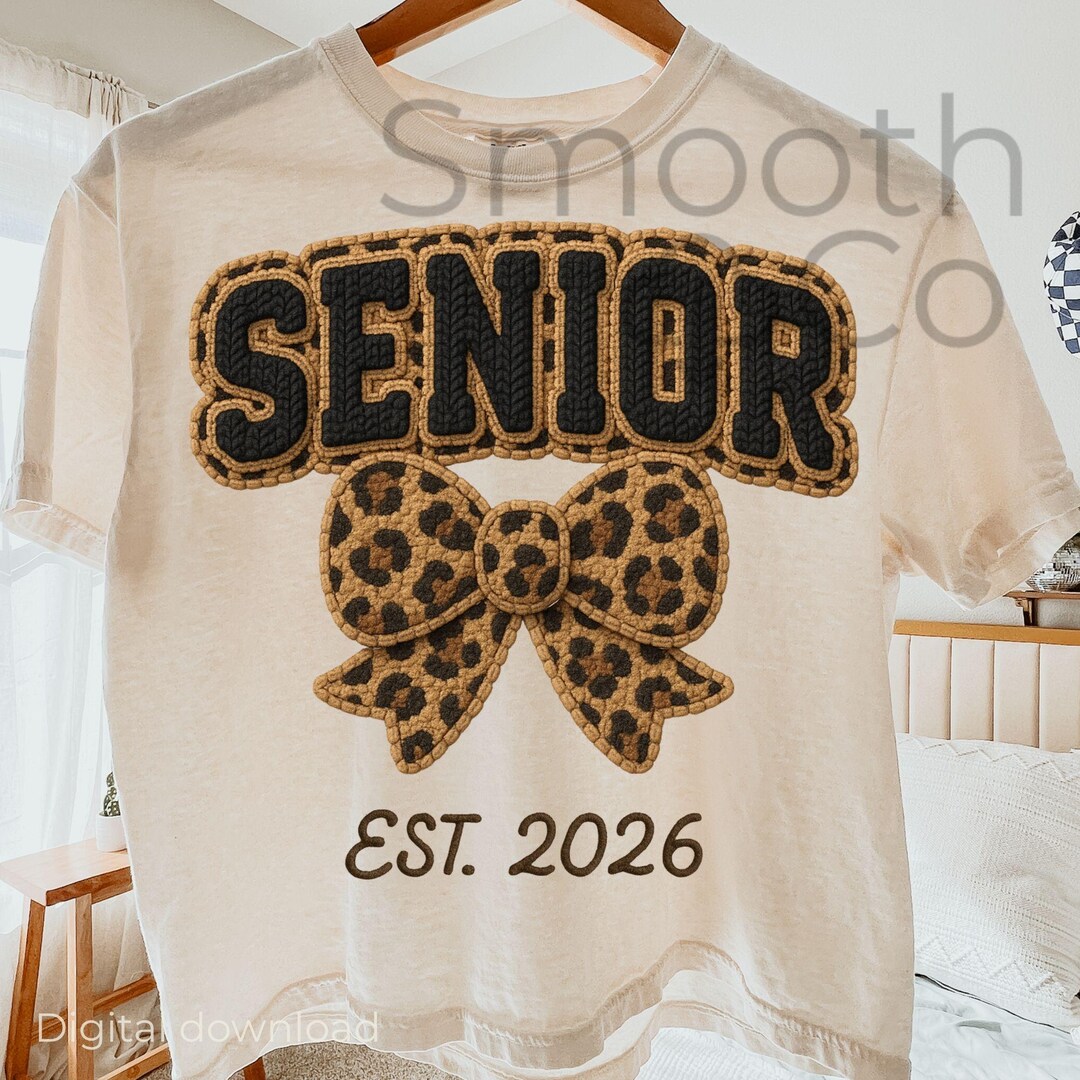 Senior 2026 PNG, Leopard Bow Graduation Sublimation, Graduate Girl Gift ...