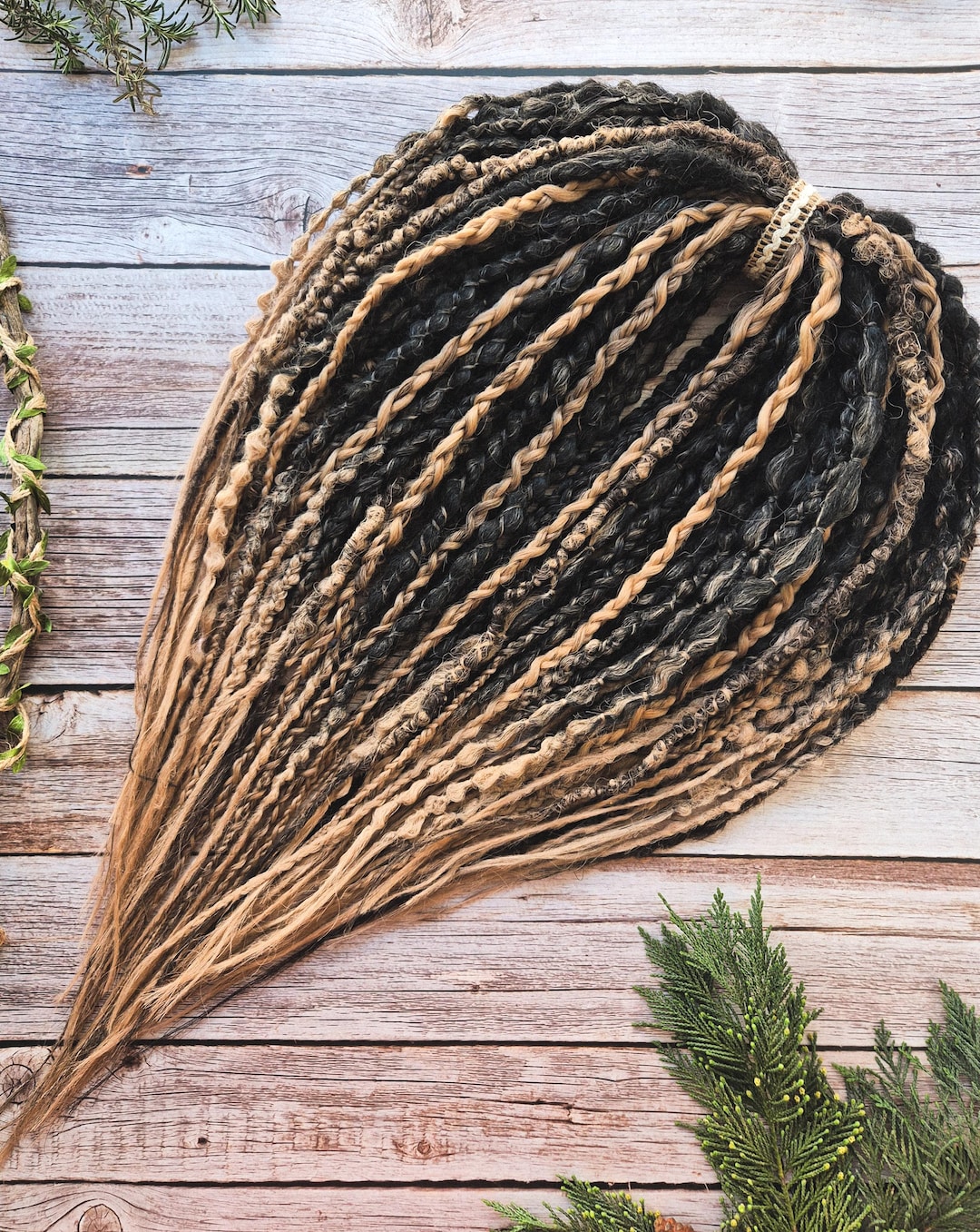 Caramel Cocoa Synthetic Dreads and Braids Set – 60cm Kanekalon Hair ...