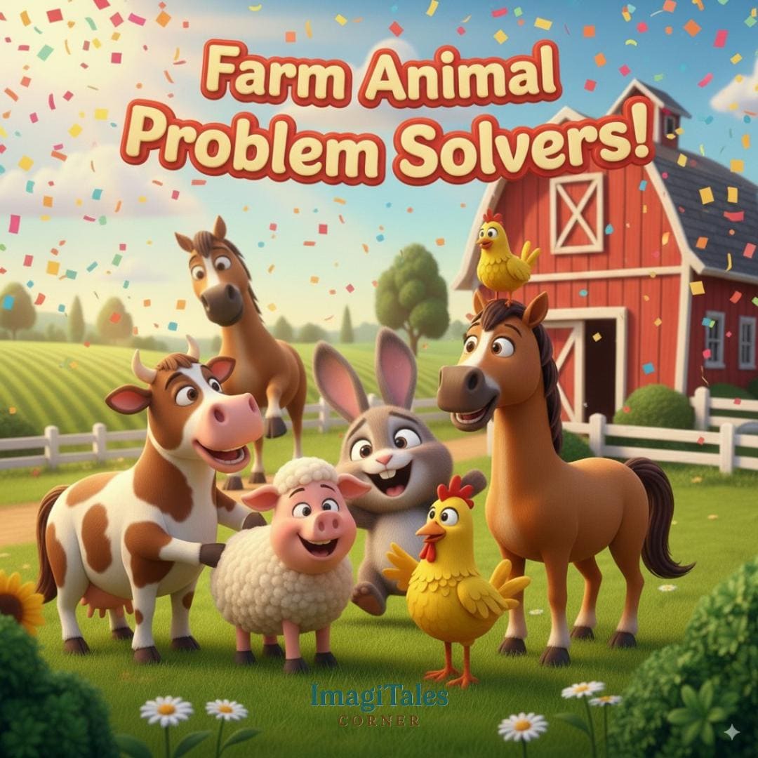 Farm Animal Problem Solvers: Kids Printable Storybook (PDF Download) - Etsy
