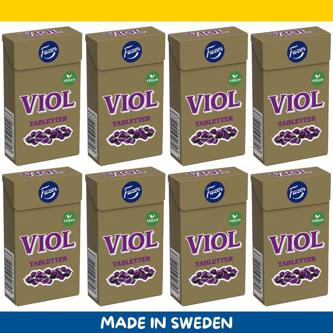 8 Pack – Fazer Viol Tablettask – Classic Violet Pastilles (304 G / 10. ...