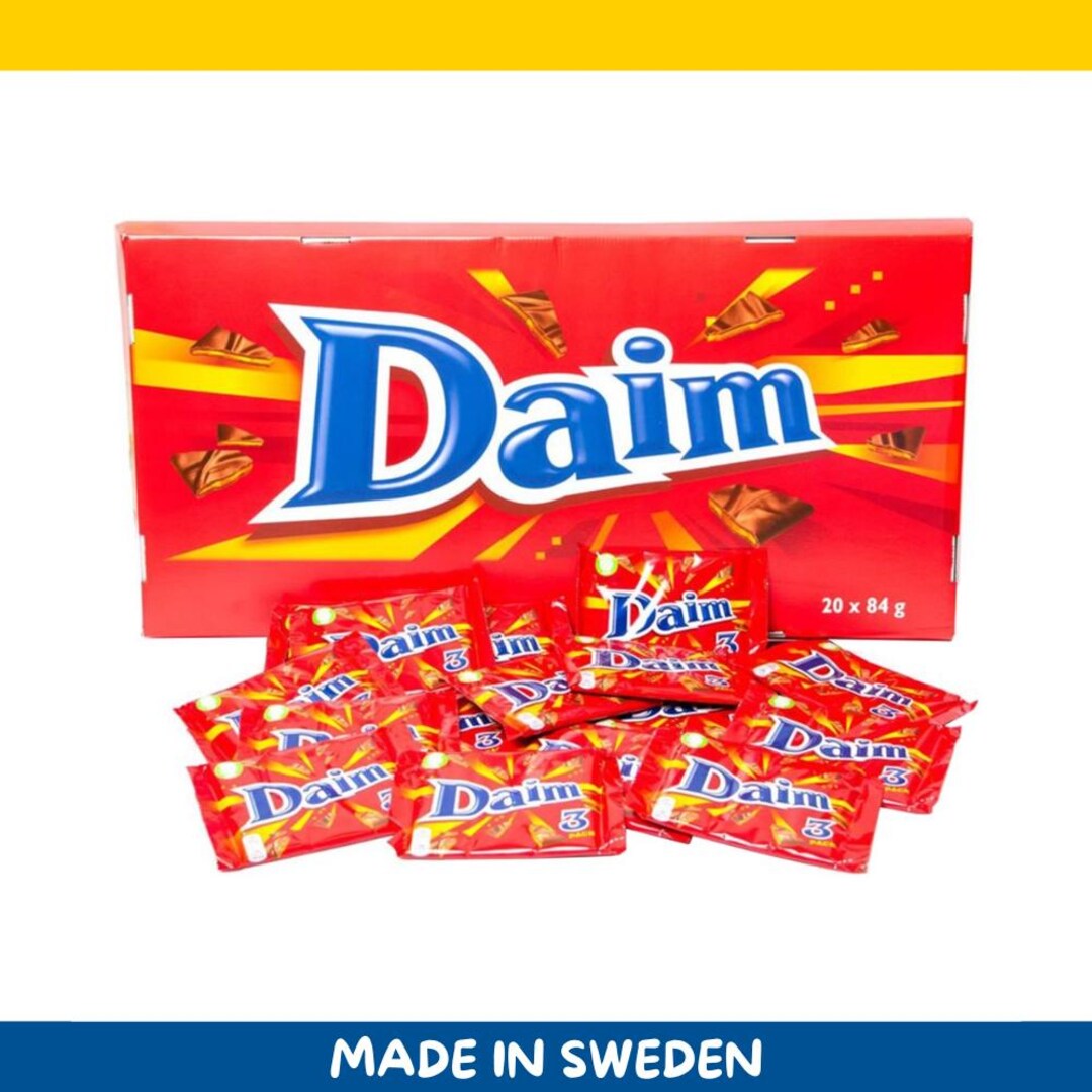 Gigantic Daim Chocolate – Crispy Almond Caramel Bars (20-pack) - Etsy