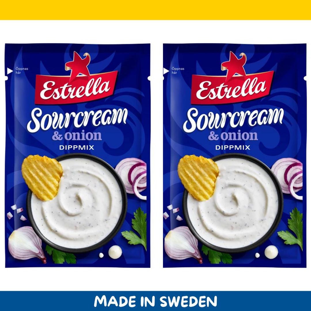 2 Pack – Estrella Dipmix Sourcream & Onion 2x 24g / 0.85 Oz – Creamy ...