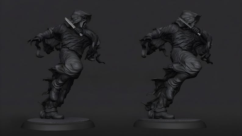 Masked Horror Slasher STL Figurine | Stl Dark Killer Model | 3D Print ...