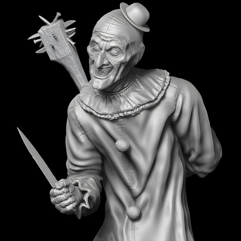 The Pale Jester STL Figurine | Stl Horror Clown Model | 3D Print ...