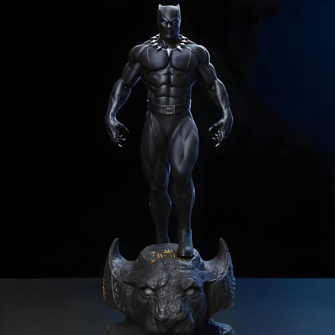 The Shadow Monarch STL Figurine | Black Panther Model | 3D Print ...