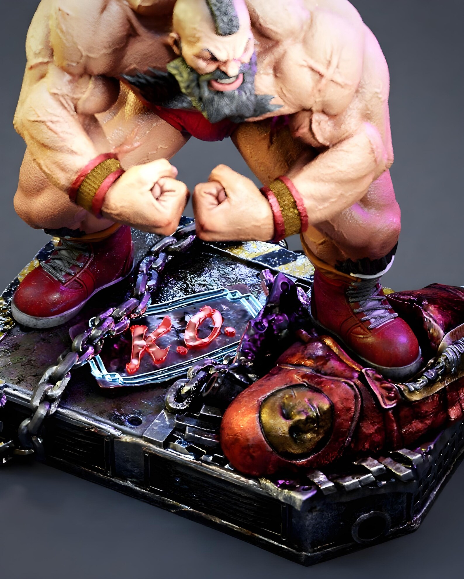 Muscle Grappler Wrestler STL: Anime Fighter 3D Print (digital Download ...