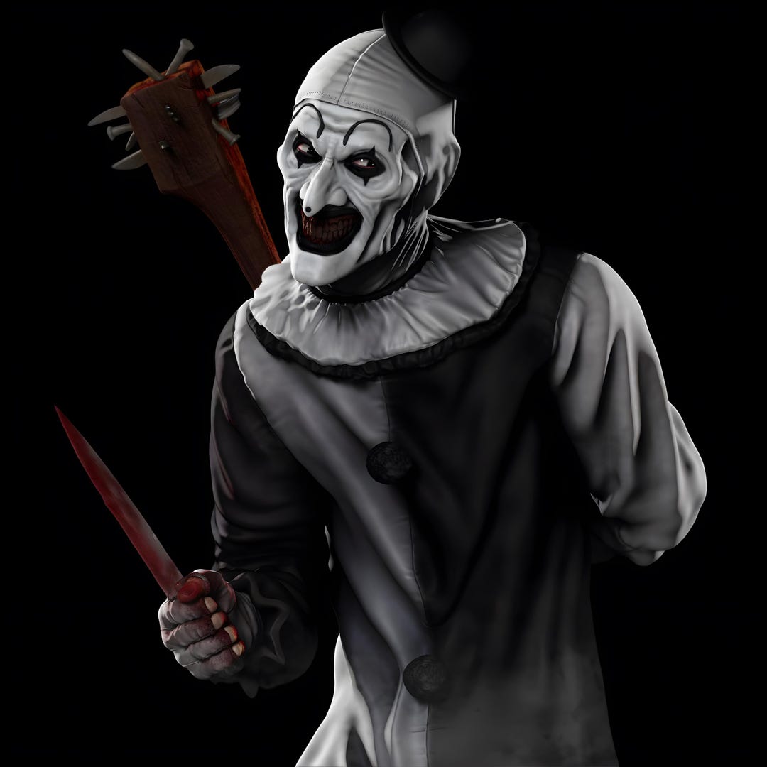 The Pale Jester STL Figurine | Stl Horror Clown Model | 3D Print ...