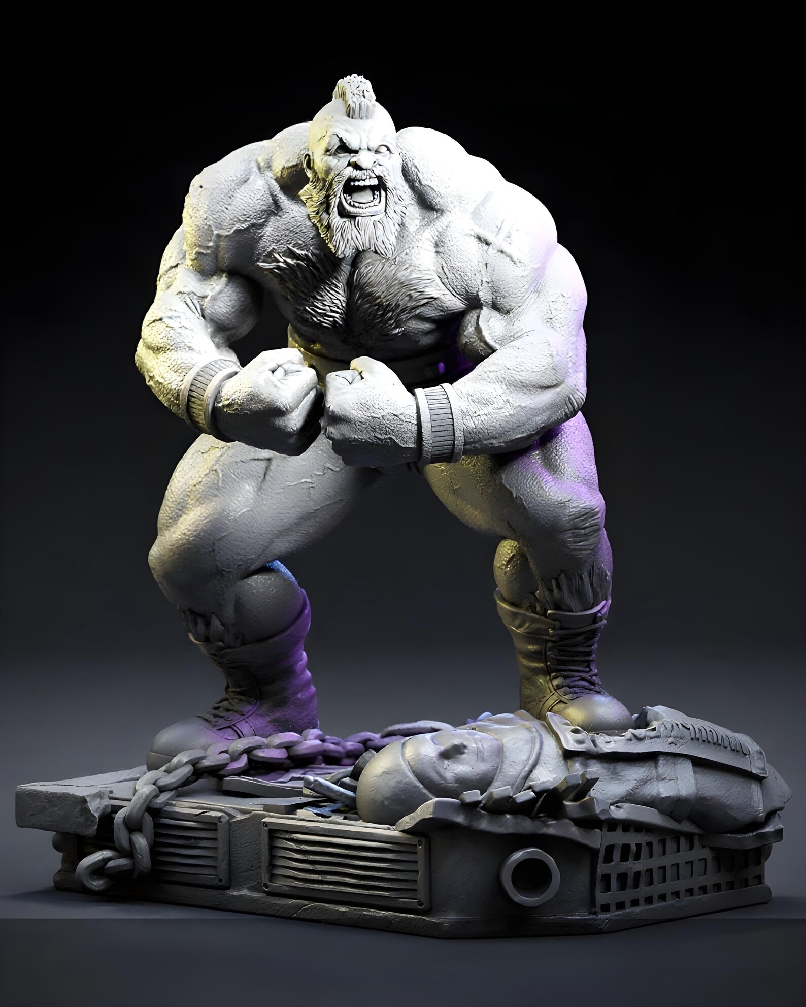 Muscle Grappler Wrestler STL: Anime Fighter 3D Print (digital Download ...