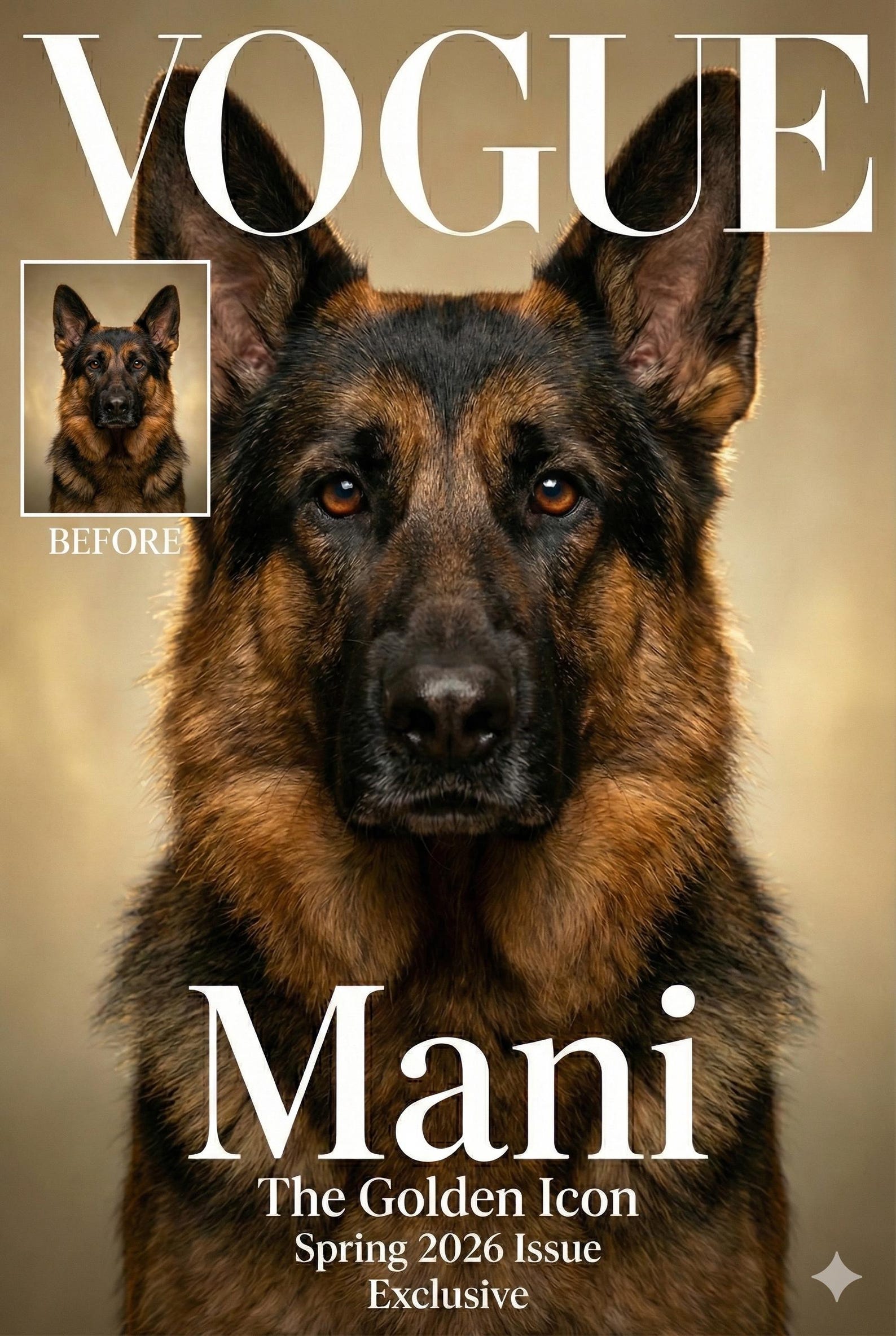 Custom Pet Magazine Cover | Vogue Style Dog Portrait | Fashion Animal ...