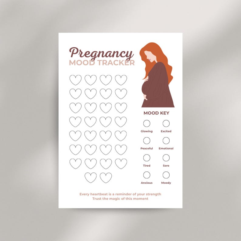 Pregnancy Mood Tracker Printable – Self-care Journal for Moms-to-be ...