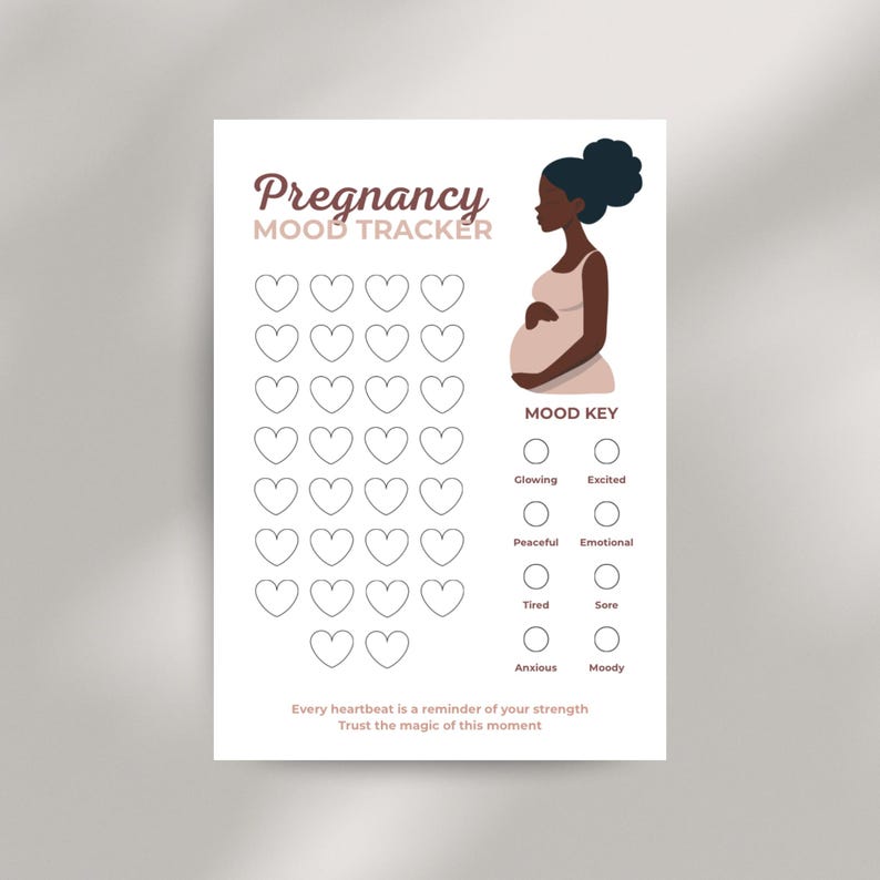 Pregnancy Mood Tracker Printable – Self-care Journal for Moms-to-be ...