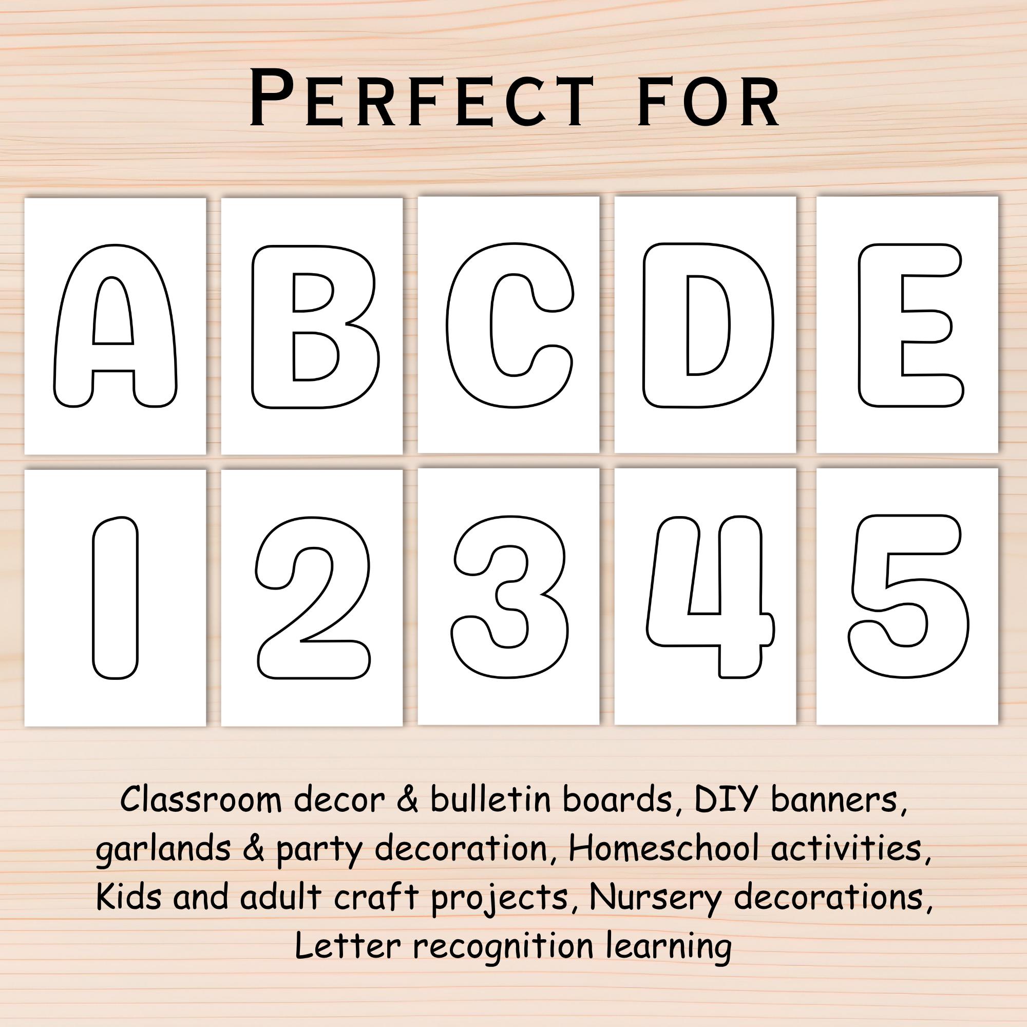 Printable Puffy Bubble Letters A-Z + Numbers | Large Alphabet Templates ...