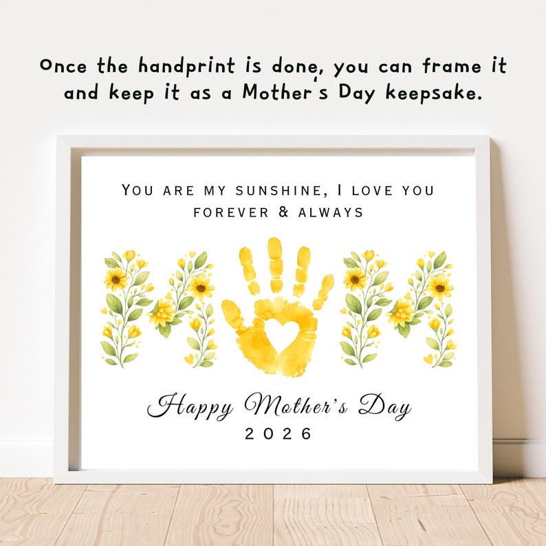 Mother's Day Handprint Craft for Kids, You Are My Sunshine Handprint ...