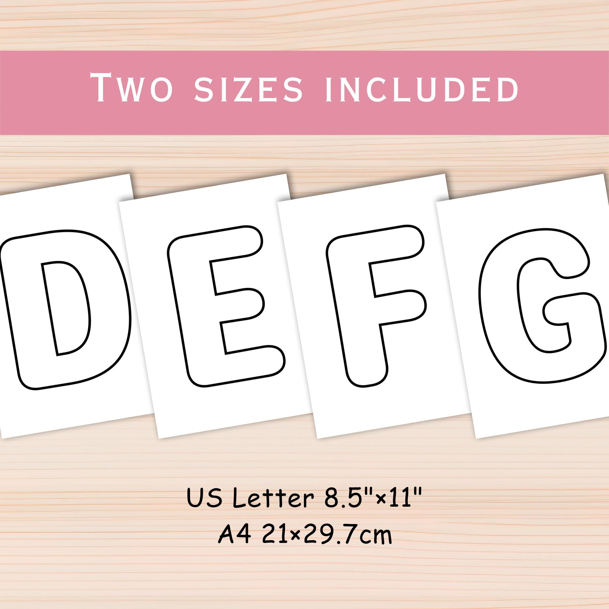 Printable Puffy Bubble Letters A-Z + Numbers | Large Alphabet Templates ...