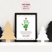 Christmas Handprint Tree Art With Poem, DIY Kids Keepsake Gift for ...