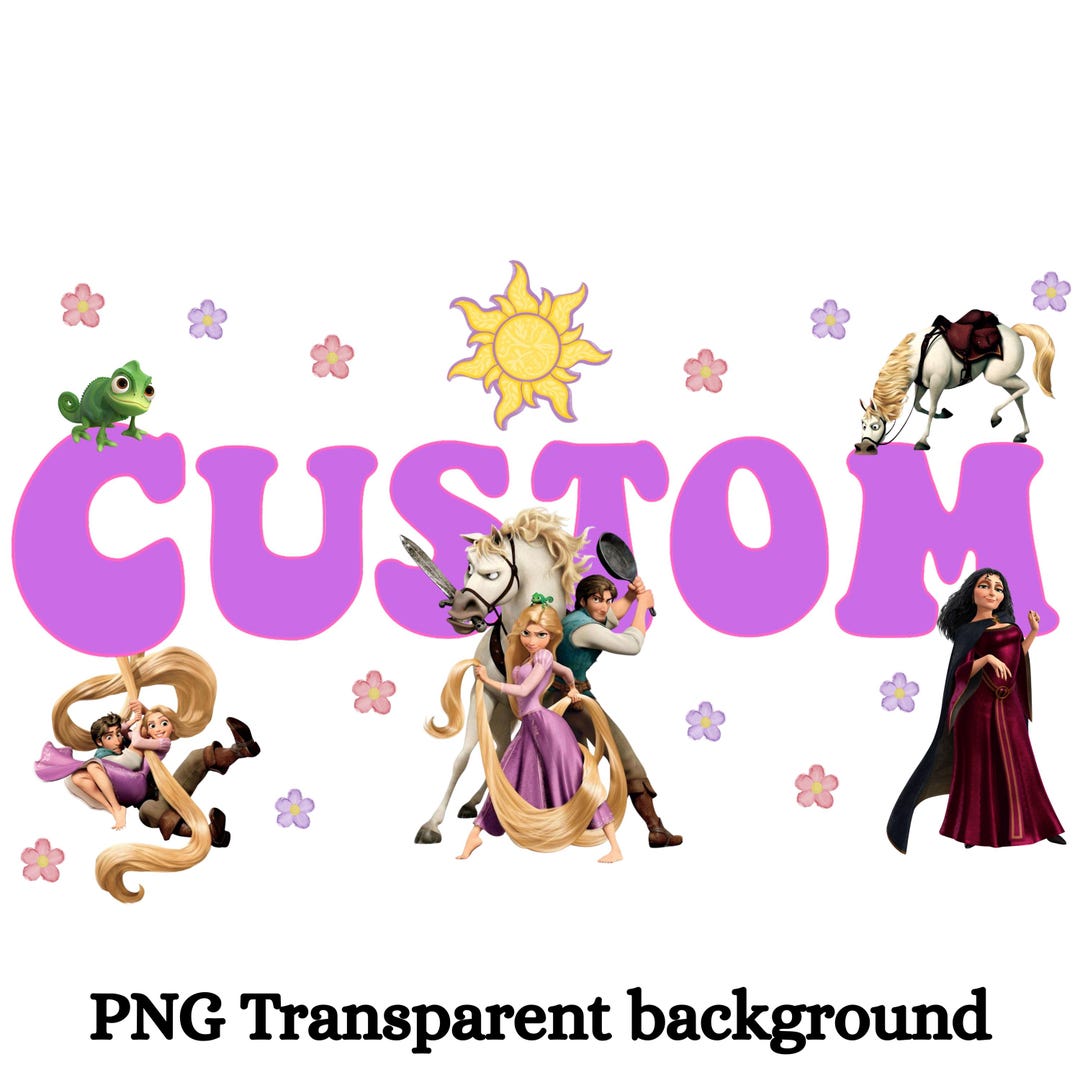Custom Name Clipart Inspired by Demon Rapunzel (PNG Digital Download ...
