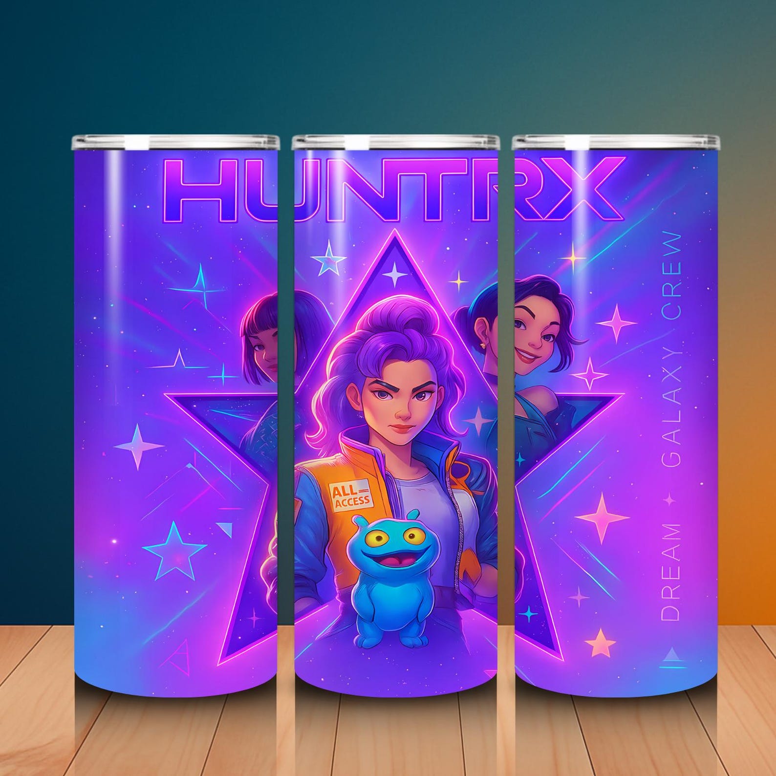 Huntrix Tumbler Wrap PNG, Kpop Demon Hunters Huntrix Girl 20oz Skinny ...