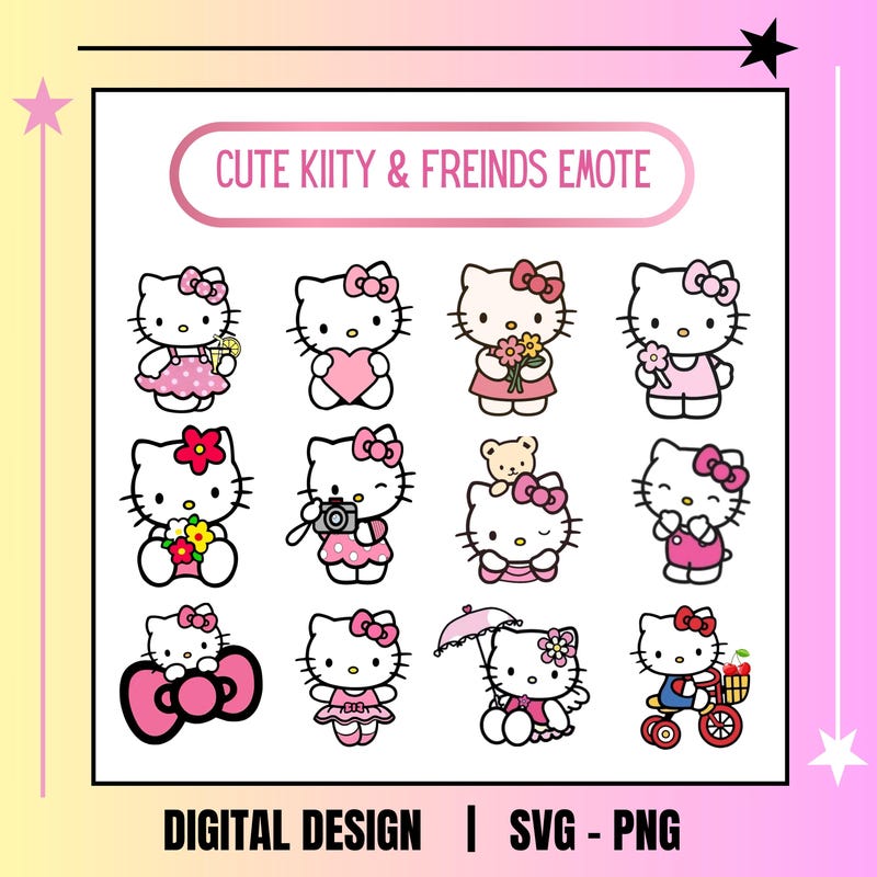 Cat Kawaii Emote - Etsy