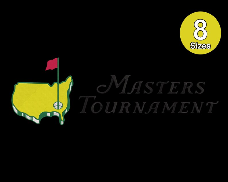 Masters Machine Embroidery Design. Golf Tournament File (8 Sizes, 8 ...