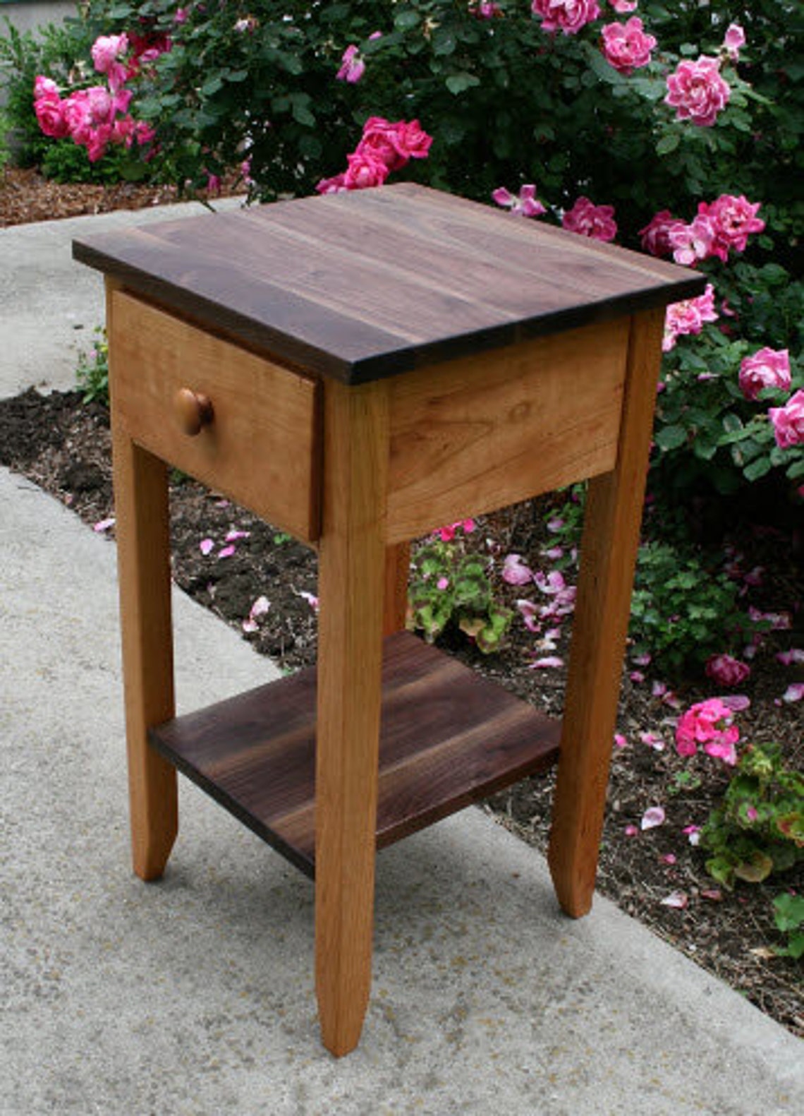 BT110SS hardwood Bedside Table Overlap Drawer Secret - Etsy