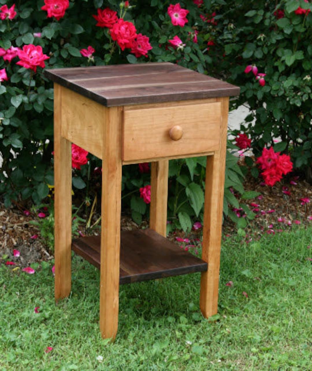 BT110SS hardwood Bedside Table, Overlap Drawer, Secret Storage, 18 Wide ...