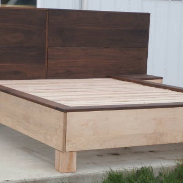 Platform Bed With Side Tables - Etsy