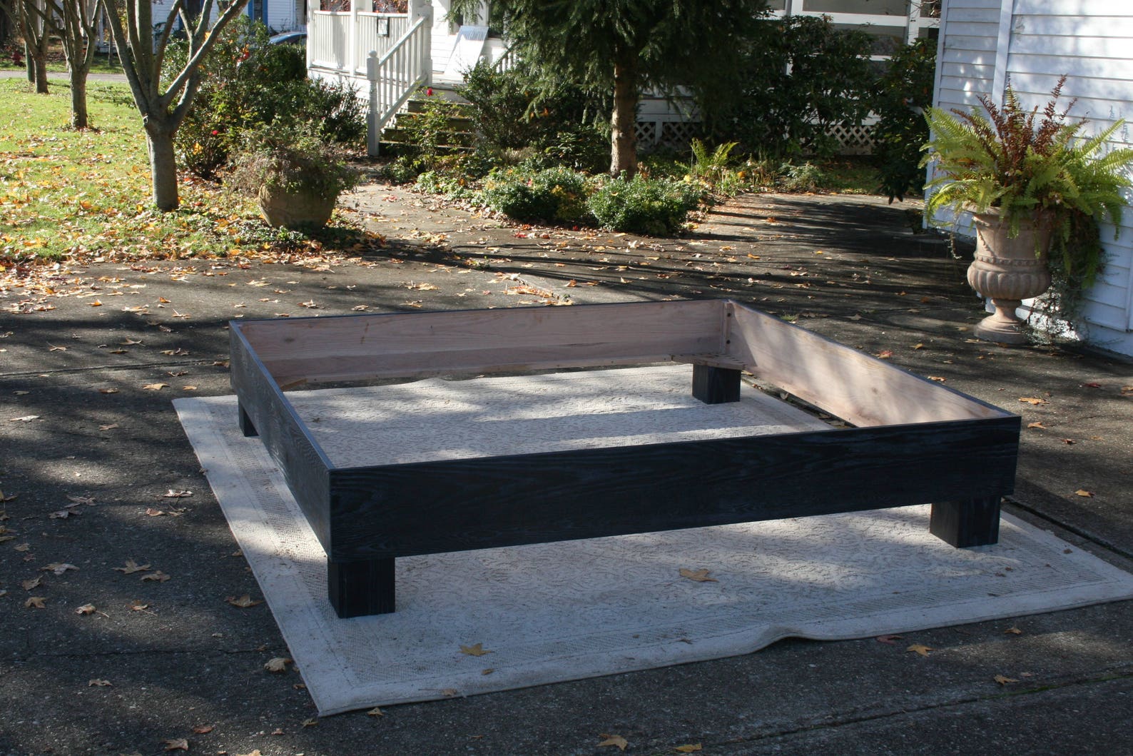 Nbrnn04 solid Hardwood Bed With Large Block Feet for Mattress - Etsy