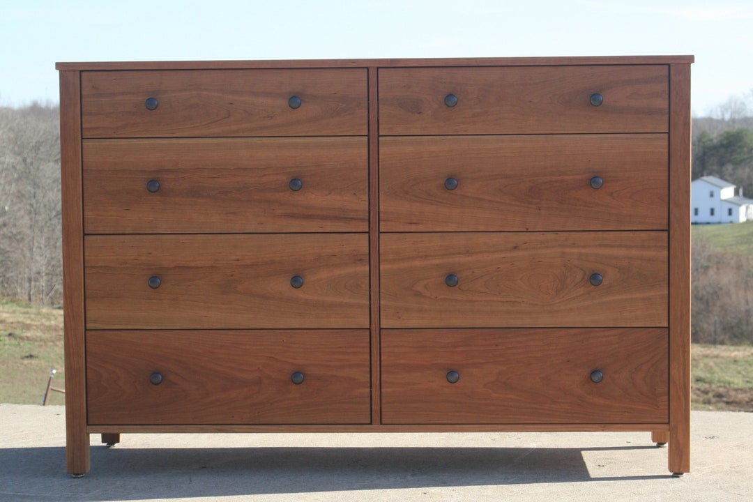 X8420cc +hardwood Dresser With 8 Inset Drawers, Inset Sides, Flat ...