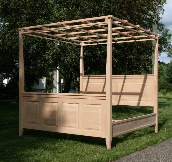 Ccrnp9 solid Hardwood Tall Post Paneled Bed With Options for | Etsy