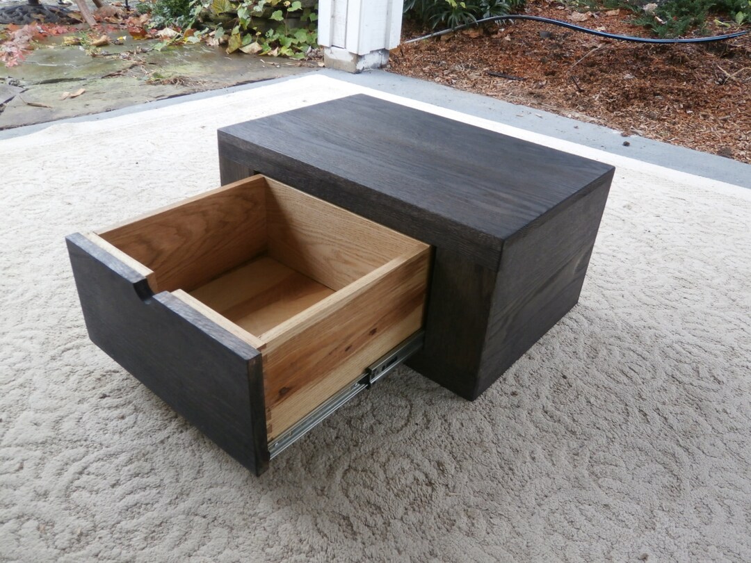 Bt010i low Platform Side Table With One Drawer, Natural Color - Etsy