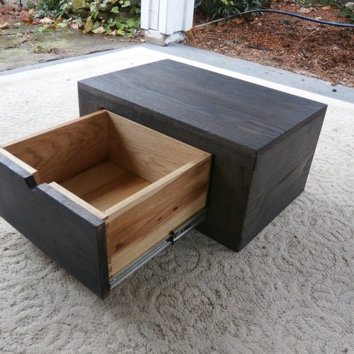 Bt010i low Platform Side Table With One Drawer Natural Color - Etsy