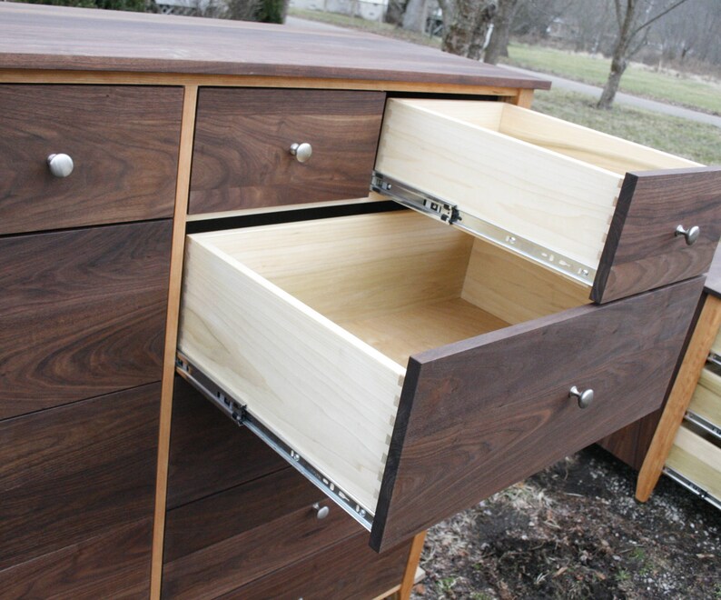 X12520A hardwood 12 Drawer Dresser Inset Drawers Flat - Etsy