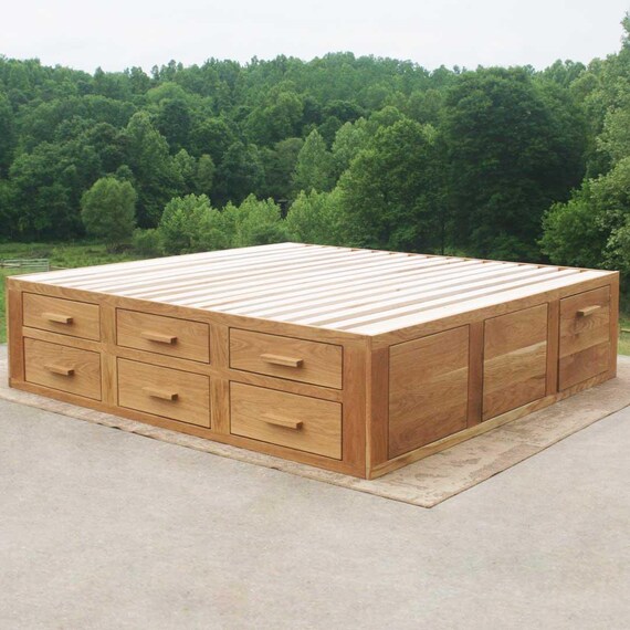 Plywood king size bed with storage store