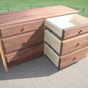 X6320o *hardwood 6 Drawer Dresser, Paneled Ends, Overlap Drawers ...