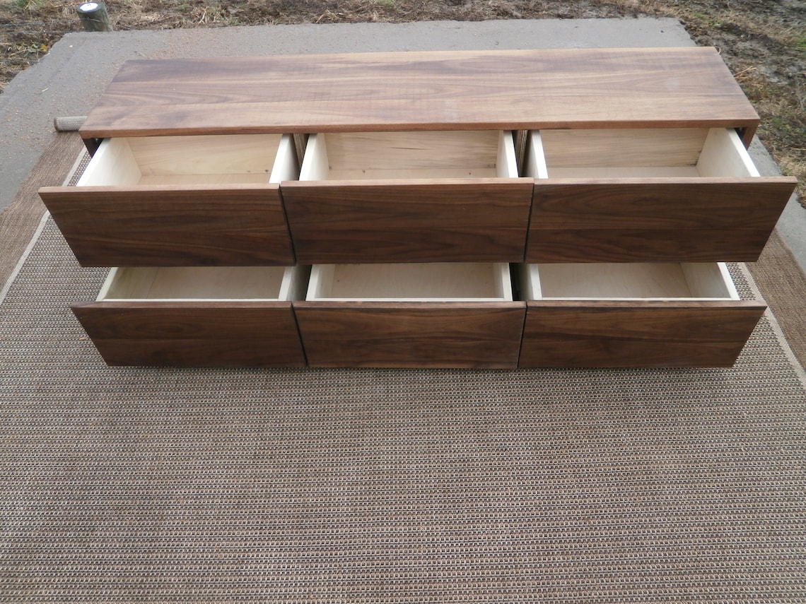 X6230A hardwood 6 Drawer Dresser Overlap Drawers Flat - Etsy