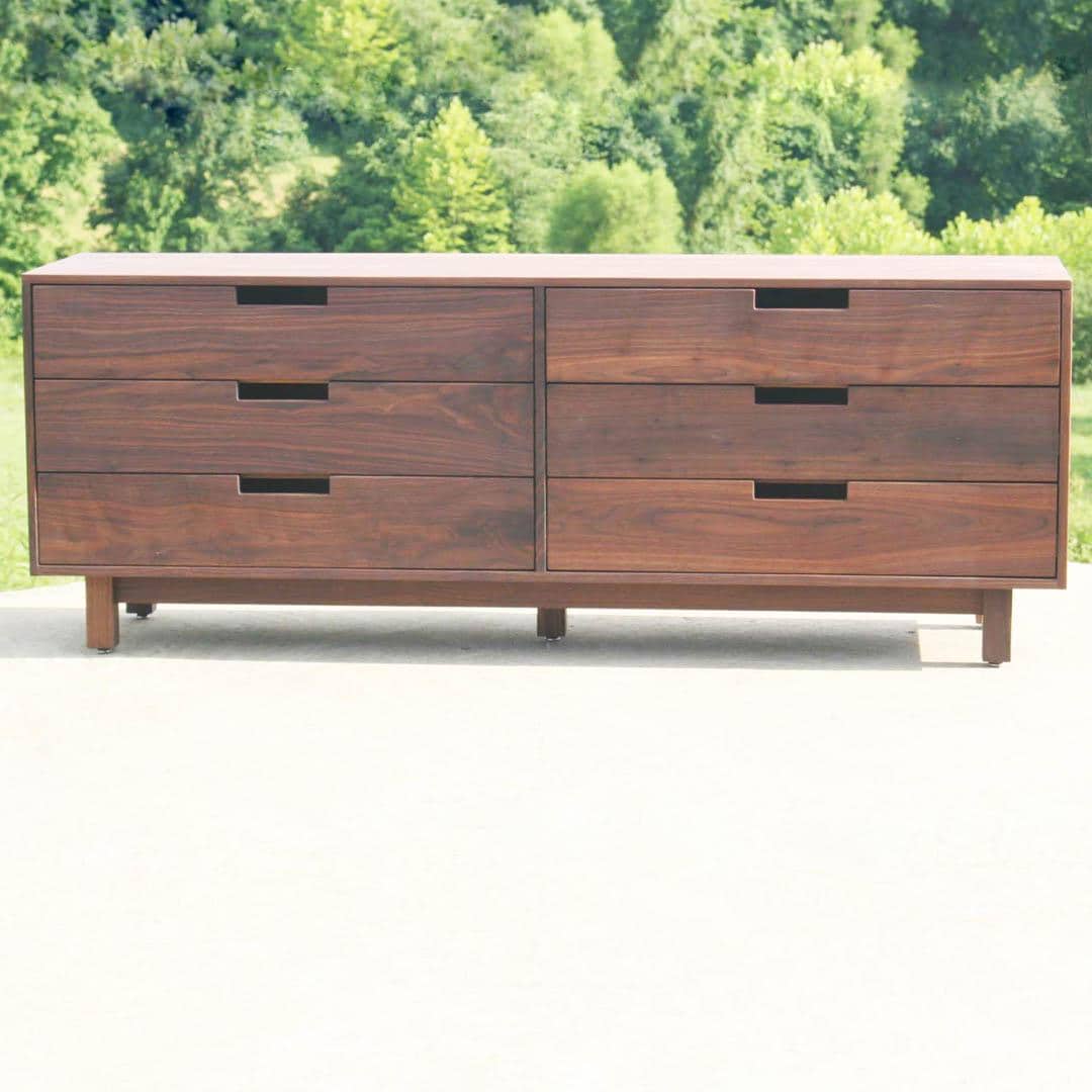 X6320c, Hardwood 6 Drawer Dresser, Inset Drawers, 80" Wide X 20" Deep X ...