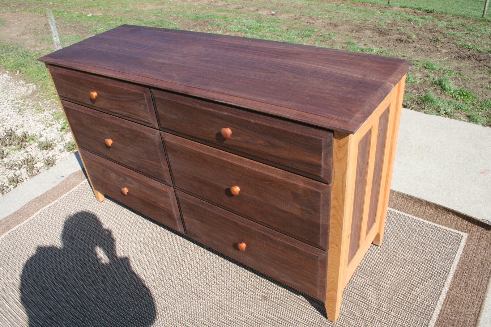 X6320o hardwood 6 Drawer Dresser Paneled Ends Overlap | Etsy