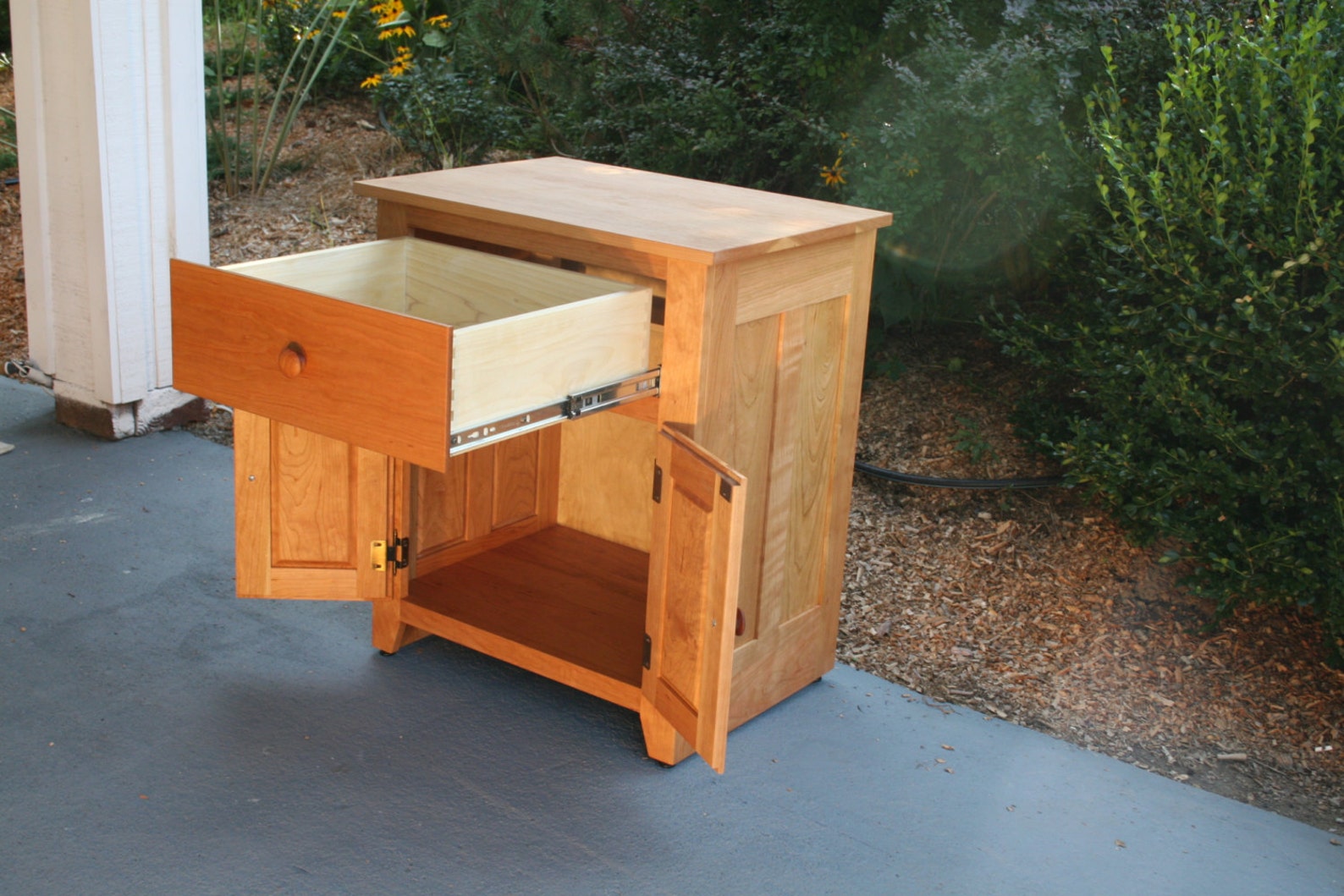 BT012B hardwood Bedside Cabinet1 Overlap Drawer 2 Doors - Etsy