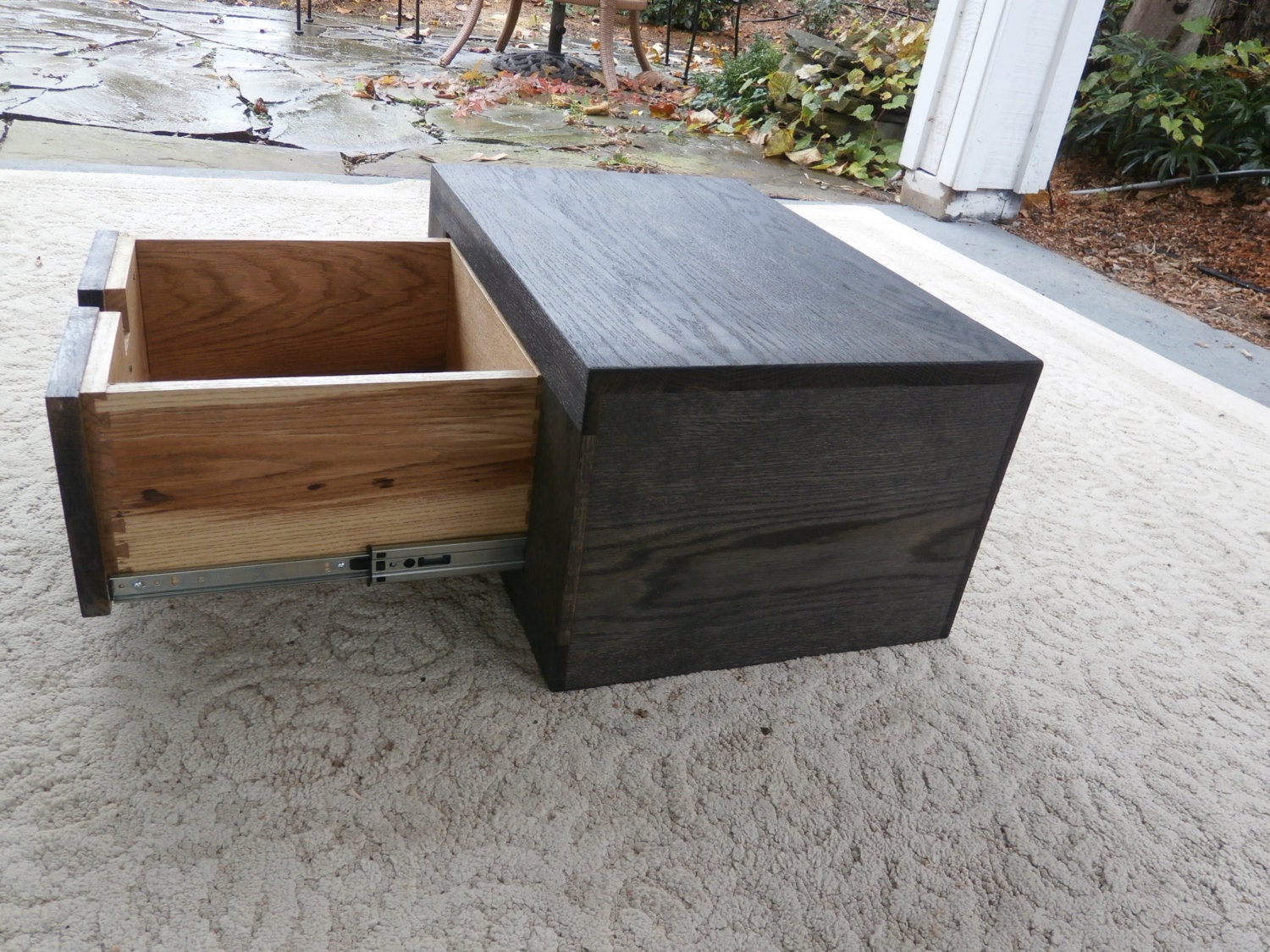 Bt010i low Platform Side Table With One Drawer Natural Color | Etsy