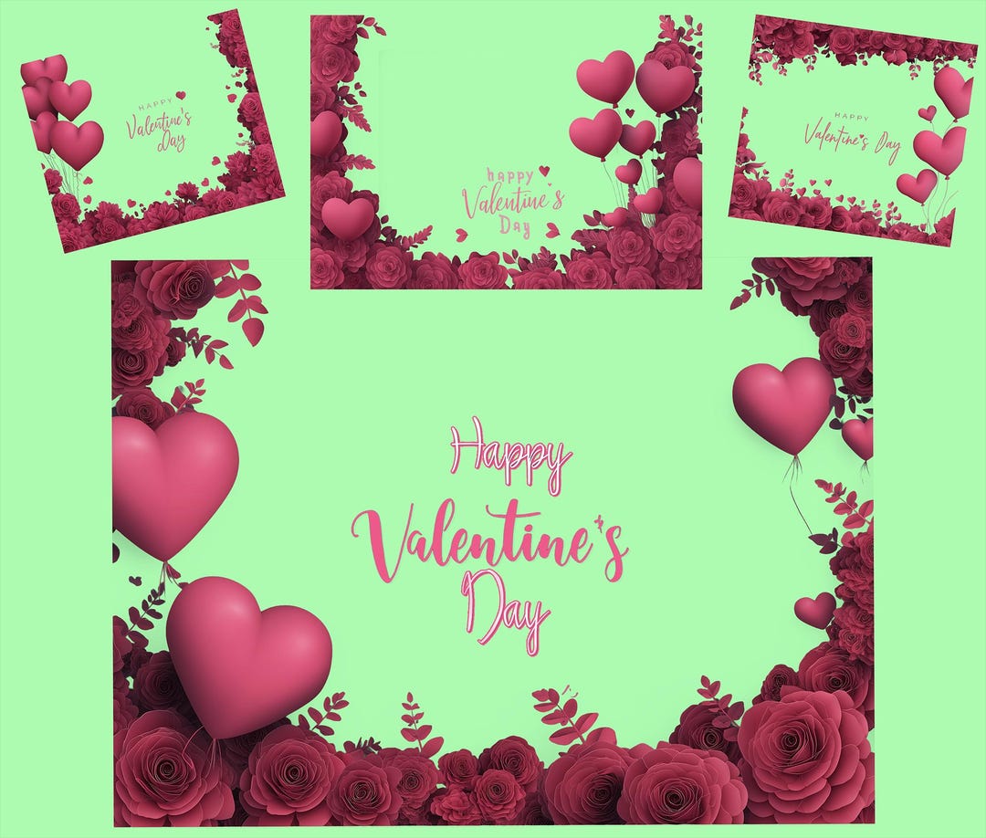 Happy Valentines Day Card PNG Background Files, Simple Valentines Card ...