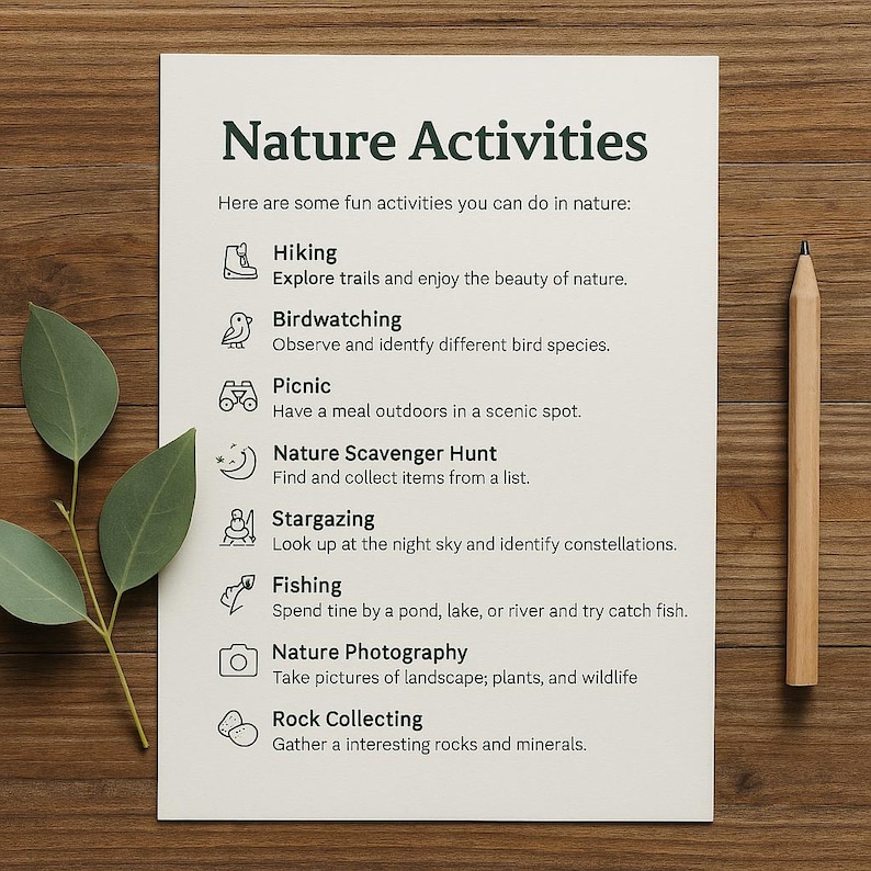 Printable Nature Activities PDF – Outdoor Fun Ideas for Kids & Families ...