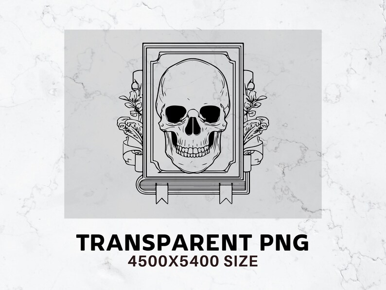 Skull Book Clipart, Gothic Horror SVG PNG Bundle - Etsy