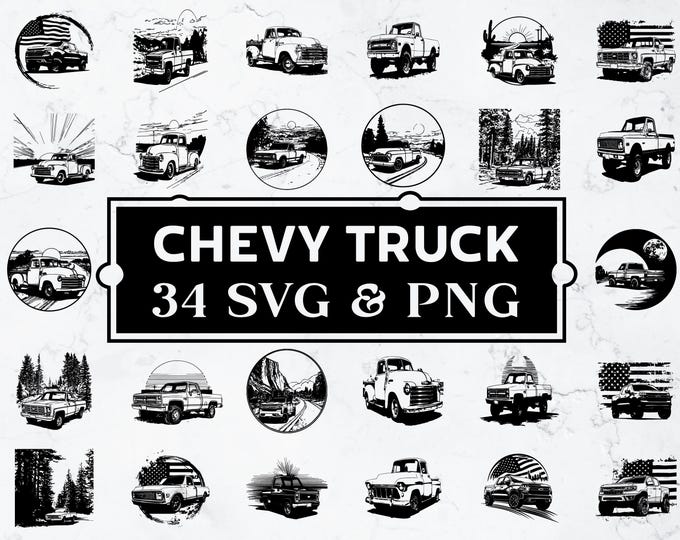 Chevy Utility Truck SVG - Etsy Canada