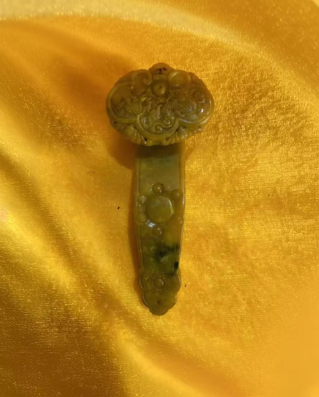 4.3"antique Chinese Jade - Imperial "as You Wish" White Nephrite Art ...