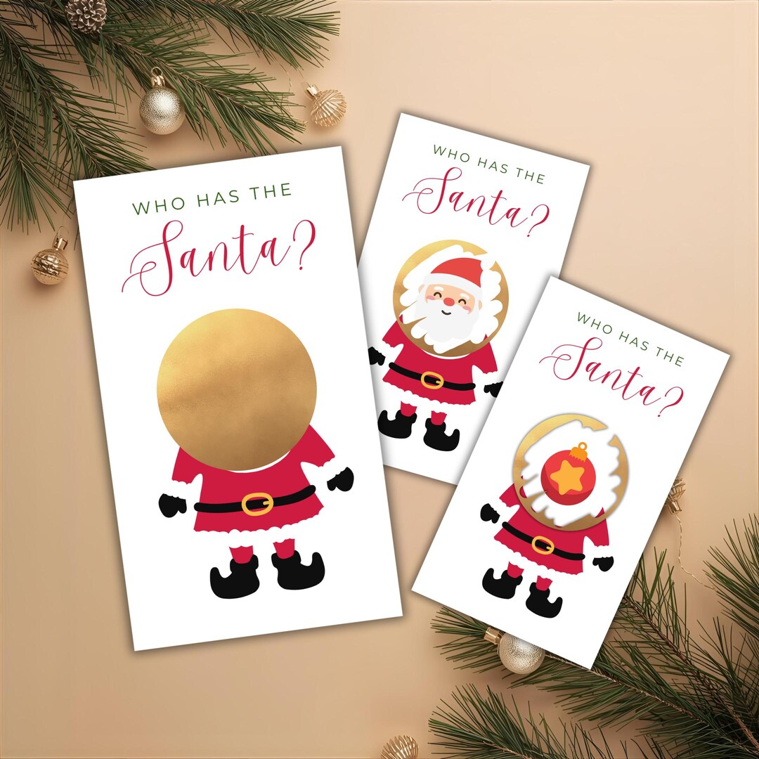 Who Has the Santa Scratch off Christmas Game Printable Digital ...