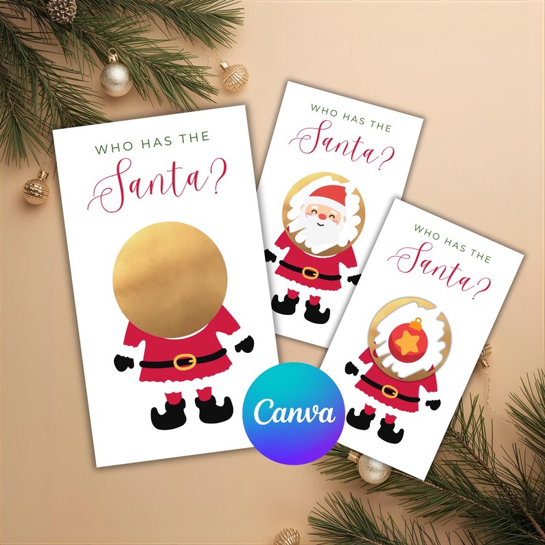 Who Has the Santa Scratch off Christmas Game Printable Digital ...